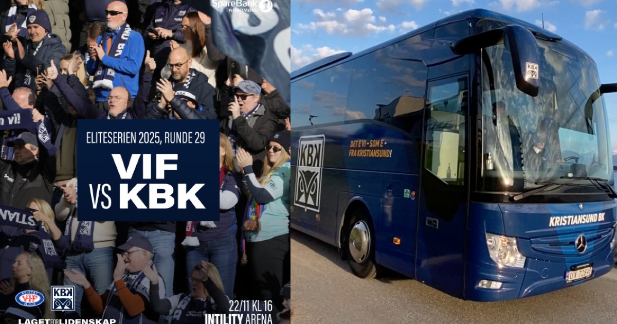 Bli med KBK-bussen til sesongens siste bortekamp / Kristiansund